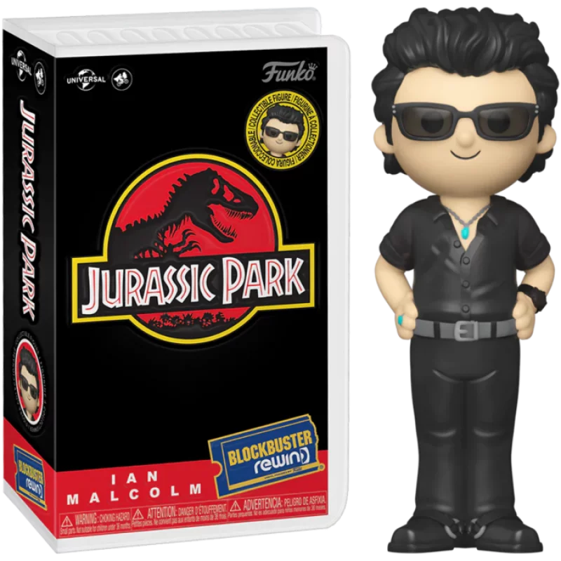 Funko Pop Jurassic Park Dr. Ian Malcolm Blockbuster Rewind Vinyl Figure