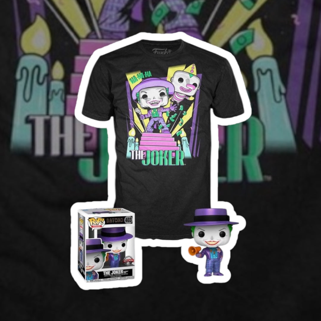 Funko Pop! & Tee DC Comics POP! & Tee Box Batman 89 Joker with Speaker ...