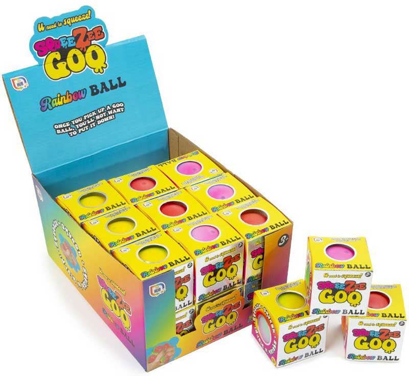 SQUEEZY GOO RAINBOW BALLS 3 ASSORTED – The Geek In Me